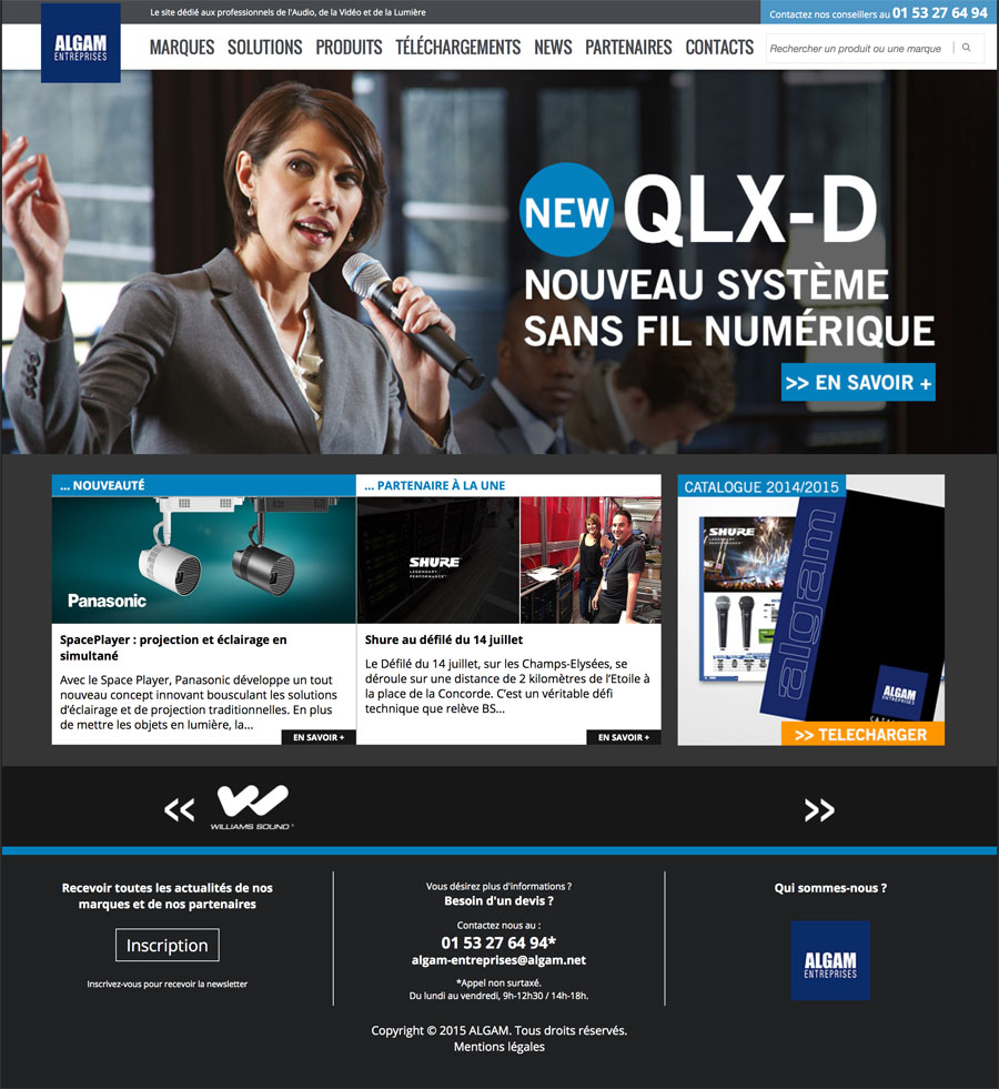 Lancement du site Algam Entreprises | SoundLightUp.
